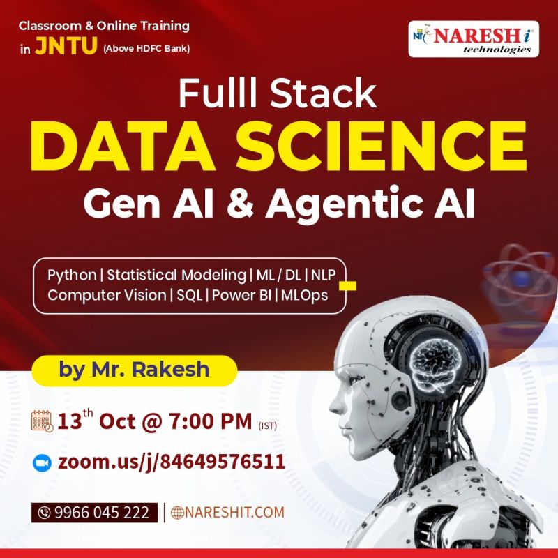 Full stack data science online classes -naresh it
