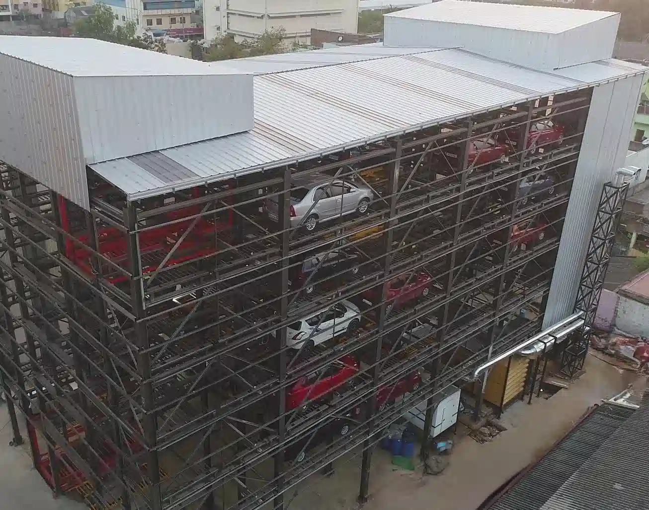 Smart parking with e star multi level car parking