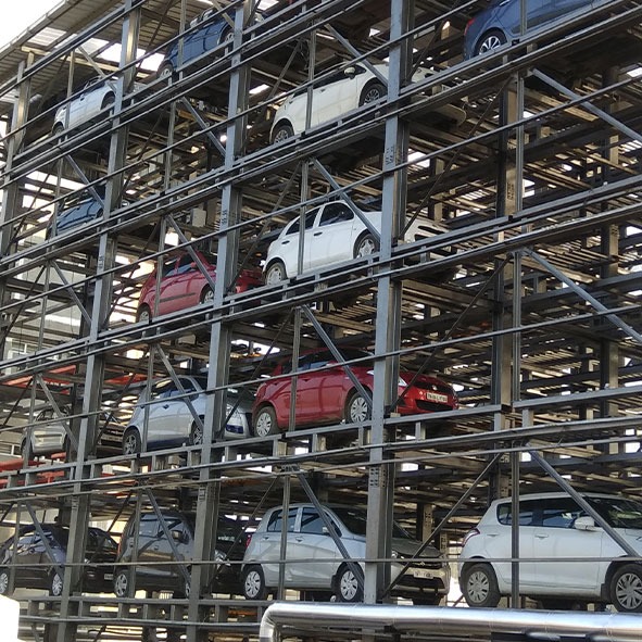 Smart parking with e star multi level car parking